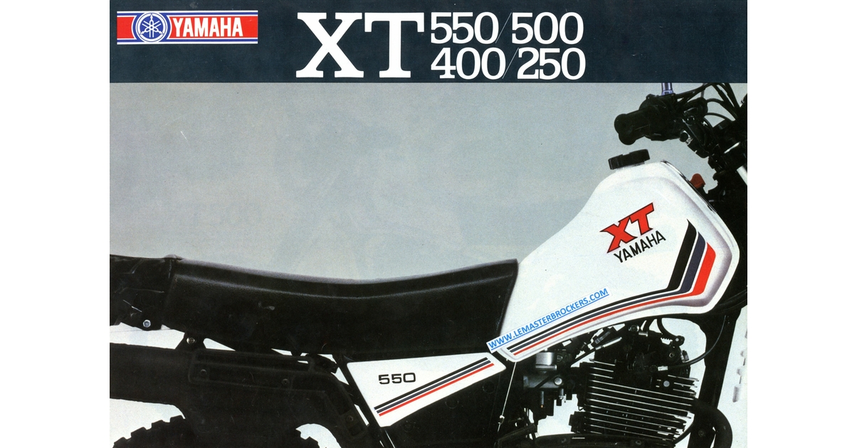 BROCHURE MOTO YAMAHA XT 550 500 400 250 XT550 XT500 XT400 XT250